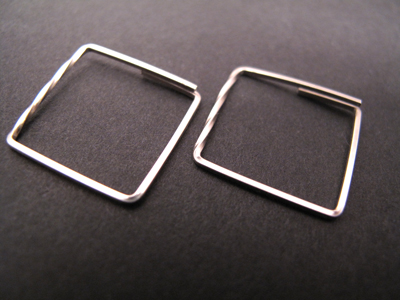 twisted square wiree arrings - Jewelry Tutorial Headquarters